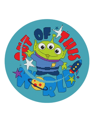 Disney Toy Story Alien Cross Stitch Hoop Kit